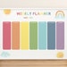 Colorful Kids Weekly Planner, Rainbow Daily Calendar, Cute Homeschool ...