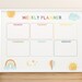 Rainbow Kids Weekly Calendar, Colorful Daily Planner, Homeschool ...