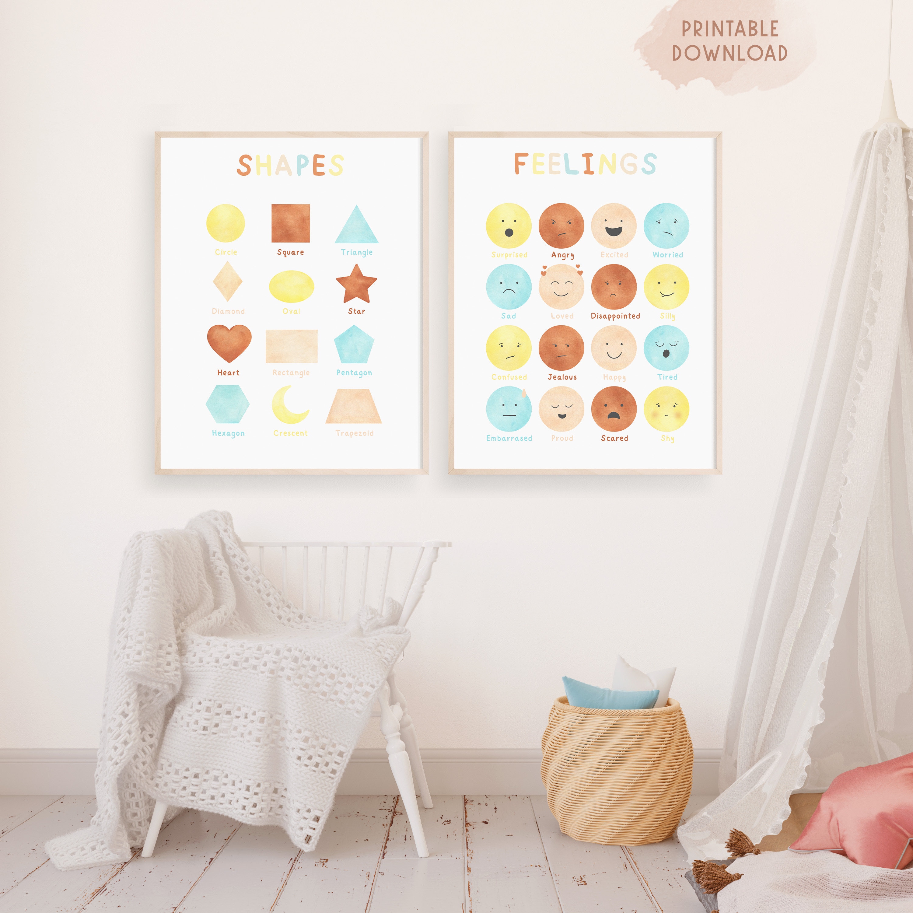 Feelings Printable Classroom Decor, Kids Motivational Posters ...