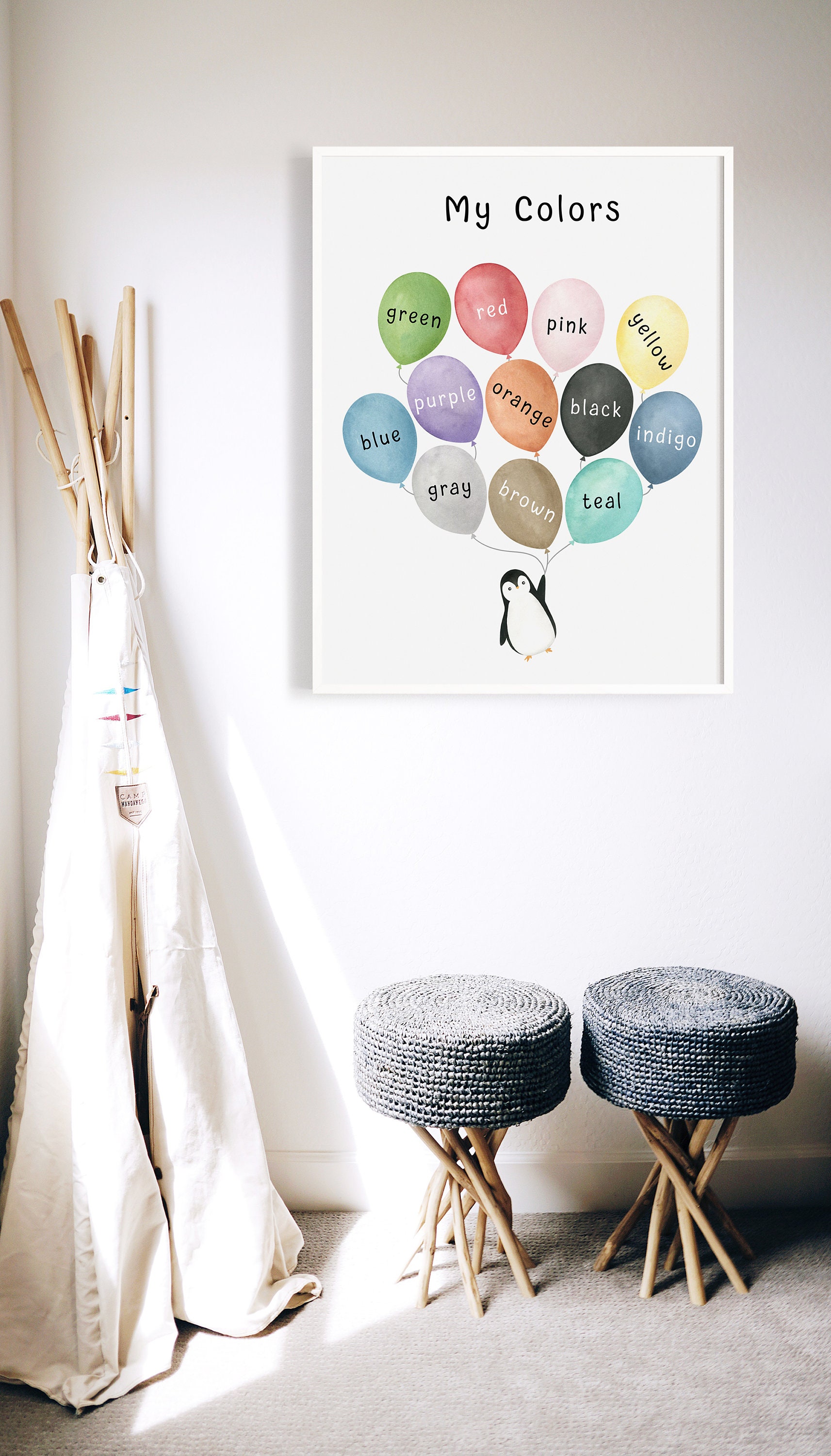 Colors Educational Poster, Printable Classroom Decor, Montessori ...