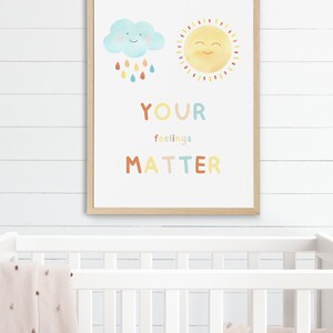 Your Feelings Matter Motivational Poster, Kids Feelings Homeschool ...