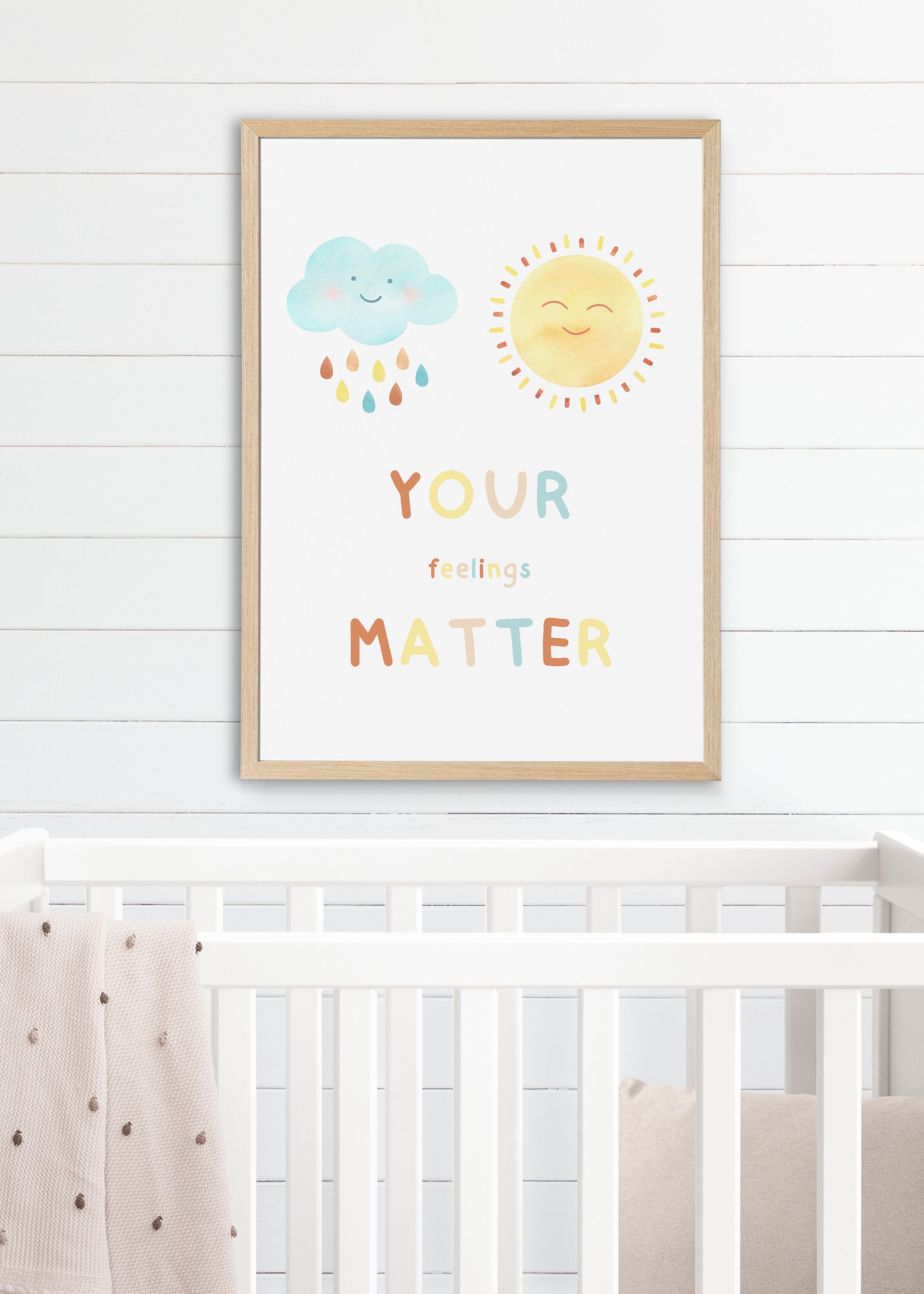 Your Feelings Matter Motivational Poster, Kids Feelings Homeschool ...