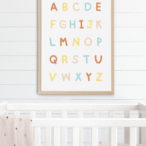 Alphabet Poster, Homeschool Classroom Decor, Handwriting Chart ...