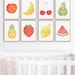 Set of 8 Cute Fruit Prints, Kids Fruit Kawaii Art, Toddler Playroom ...