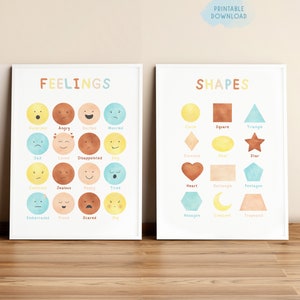 Feelings Printable Classroom Decor, Kids Motivational Posters ...