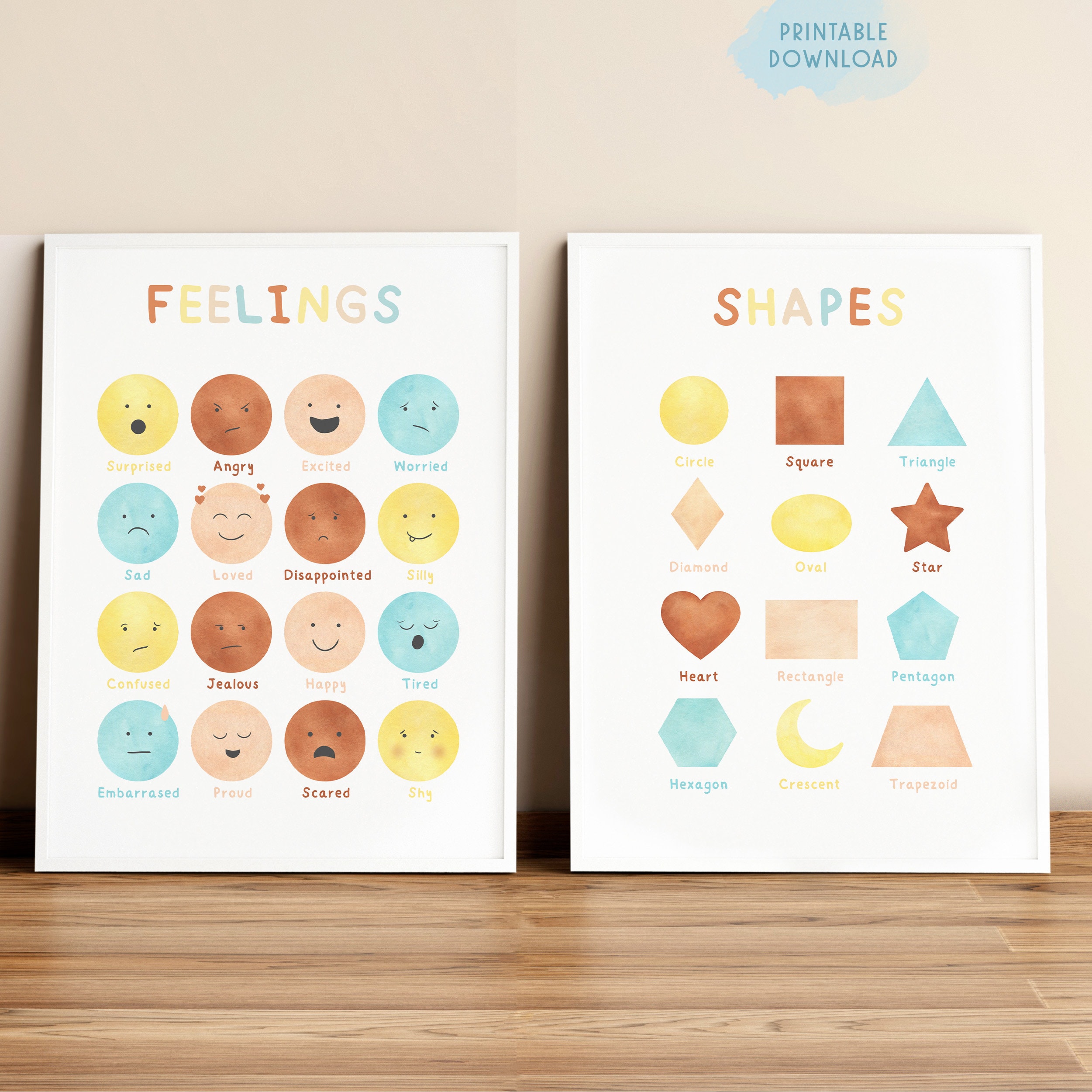 Feelings Printable Classroom Decor, Kids Motivational Posters ...
