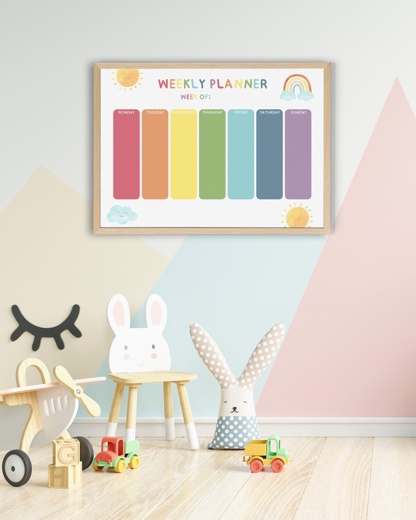 Weekly Planner for Kids, School Routine Chart, Colorful Homeschool ...