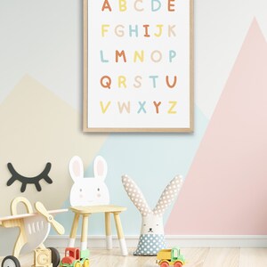Alphabet Poster, Homeschool Classroom Decor, Handwriting Chart ...