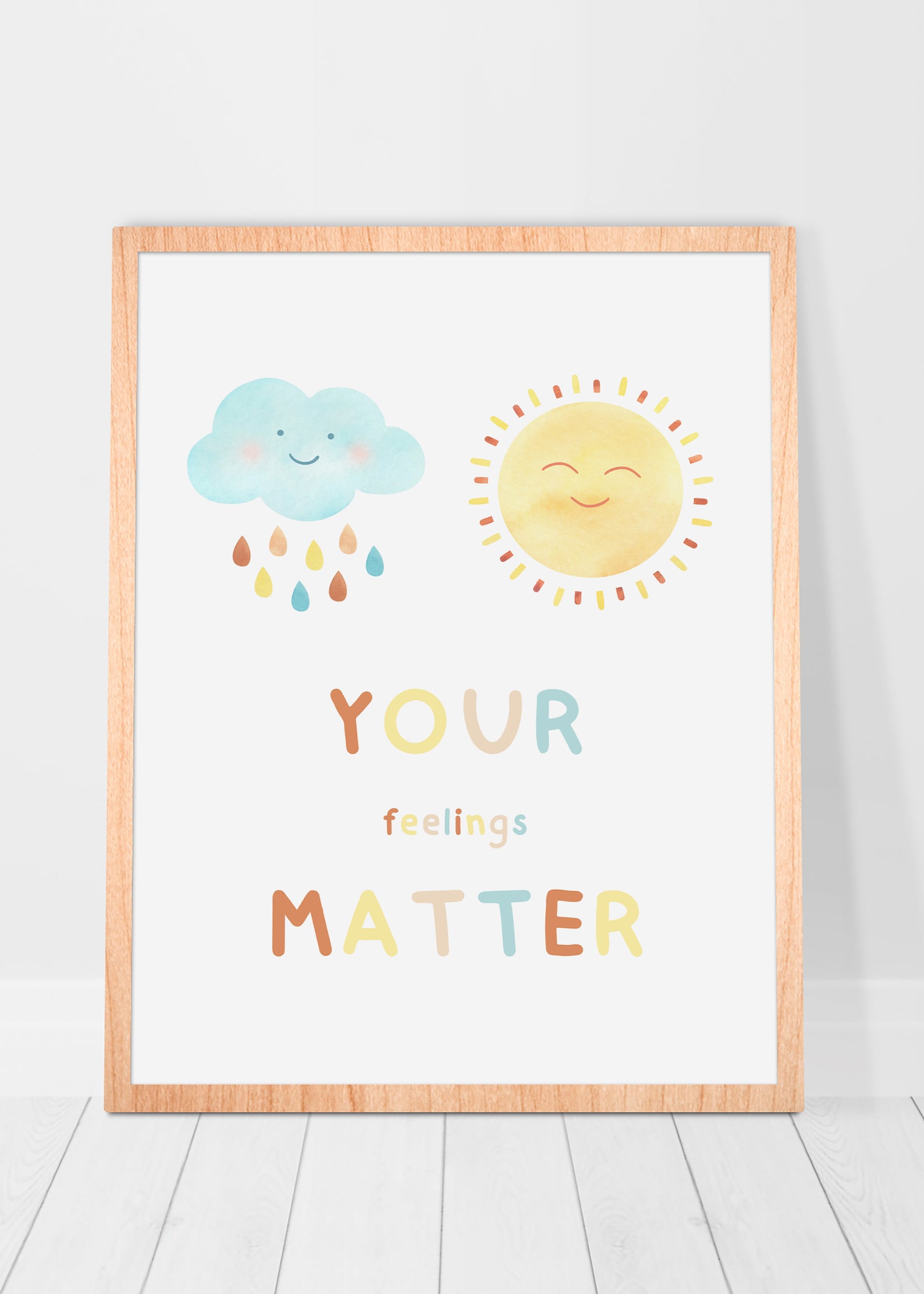Your Feelings Matter Motivational Poster, Kids Feelings Homeschool ...