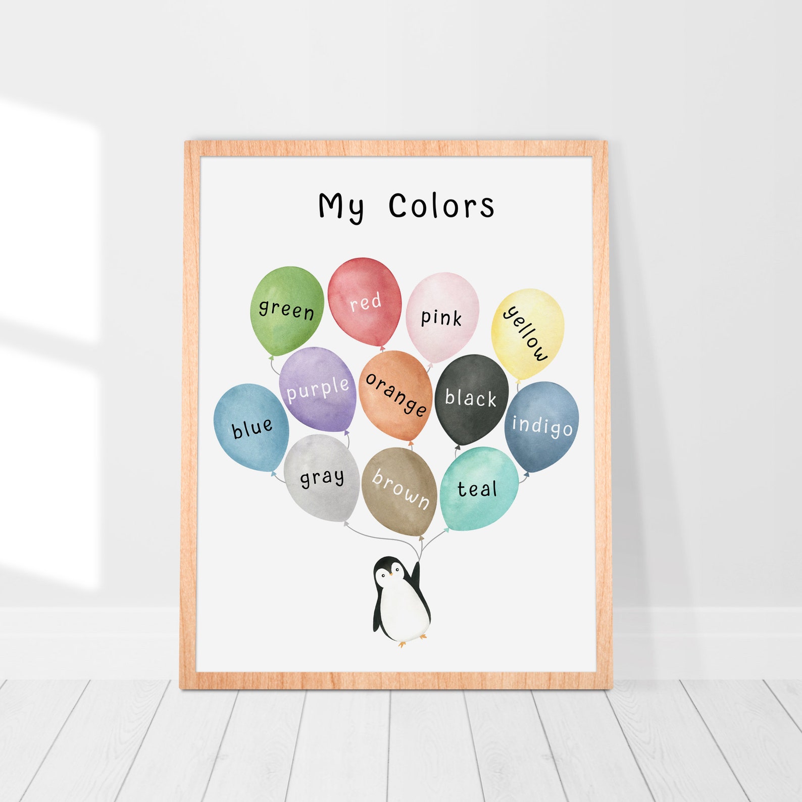 Colors Educational Poster, Printable Classroom Decor, Montessori ...