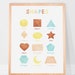 Geometric Shapes Print, Montessori Nursery Wall Art, Homeschool ...