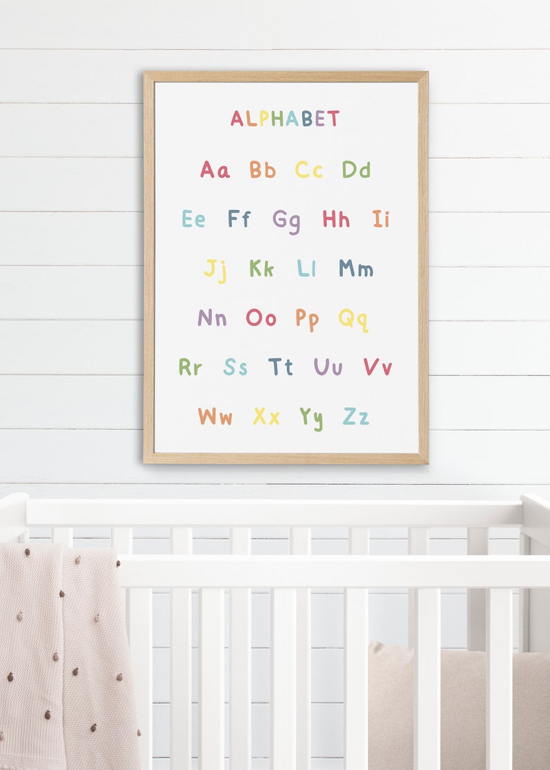 Rainbow Alphabet Print, ABC Poster, Homeschool Classroom Decor ...