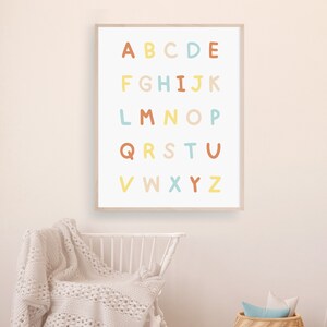 Alphabet Poster, Homeschool Classroom Decor, Handwriting Chart ...