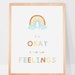 It is Okay to Feel Your Feelings Motivational Poster, Kids Feelings ...