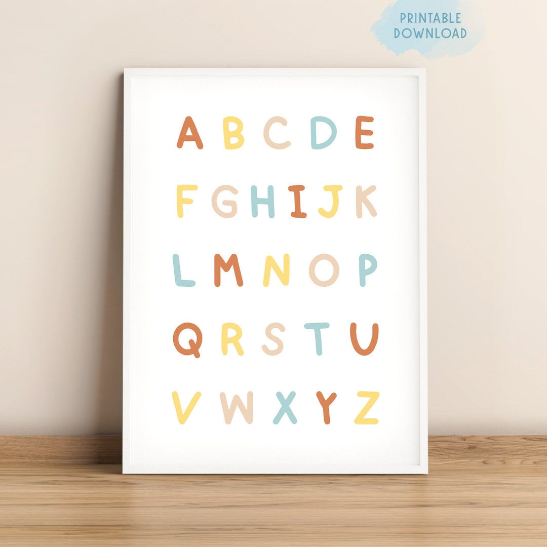 Alphabet Poster, Homeschool Classroom Decor, Handwriting Chart ...