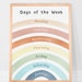 Rainbow Days of the Week Poster, Printable Educational Wall Art ...