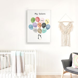 Colors Educational Poster, Printable Classroom Decor, Montessori ...