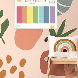 Weekly Planner for Kids, School Routine Chart, Colorful Homeschool ...