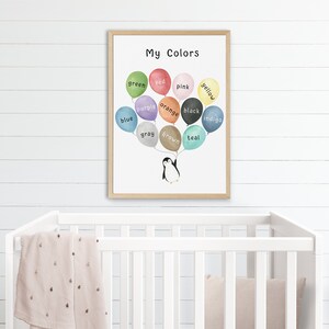 Colors Educational Poster, Printable Classroom Decor, Montessori ...