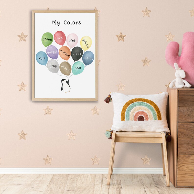Colors Educational Poster Printable Classroom Decor - Etsy