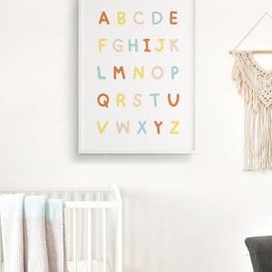 Alphabet Poster, Homeschool Classroom Decor, Handwriting Chart ...