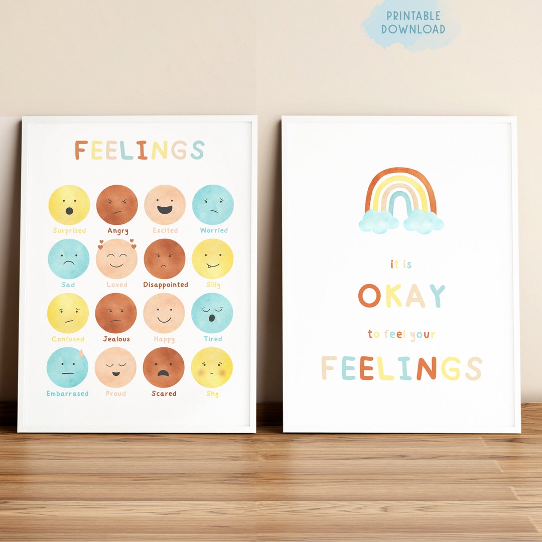It is Okay to Feel Printable Classroom Decor, Kids Motivational Posters ...