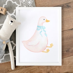 Silly Goose Nursery Print, Cute Goose Printable Poster, Baby Farm ...