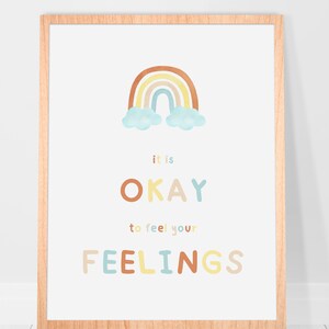 It is Okay to Feel Printable Classroom Decor, Kids Motivational Posters ...