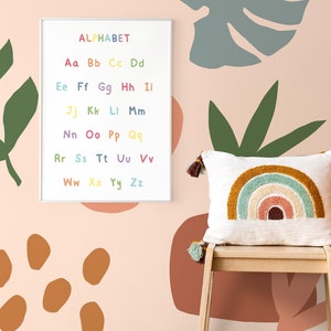 Rainbow Alphabet Print, ABC Poster, Homeschool Classroom Decor ...