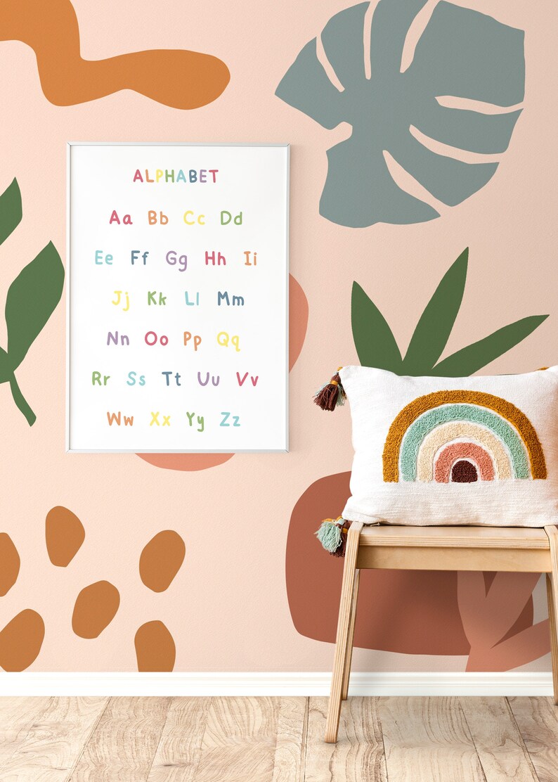 Rainbow Alphabet Print, ABC Poster, Homeschool Classroom Decor ...