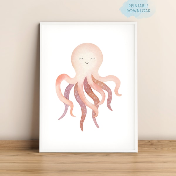 Octopus Print - Etsy