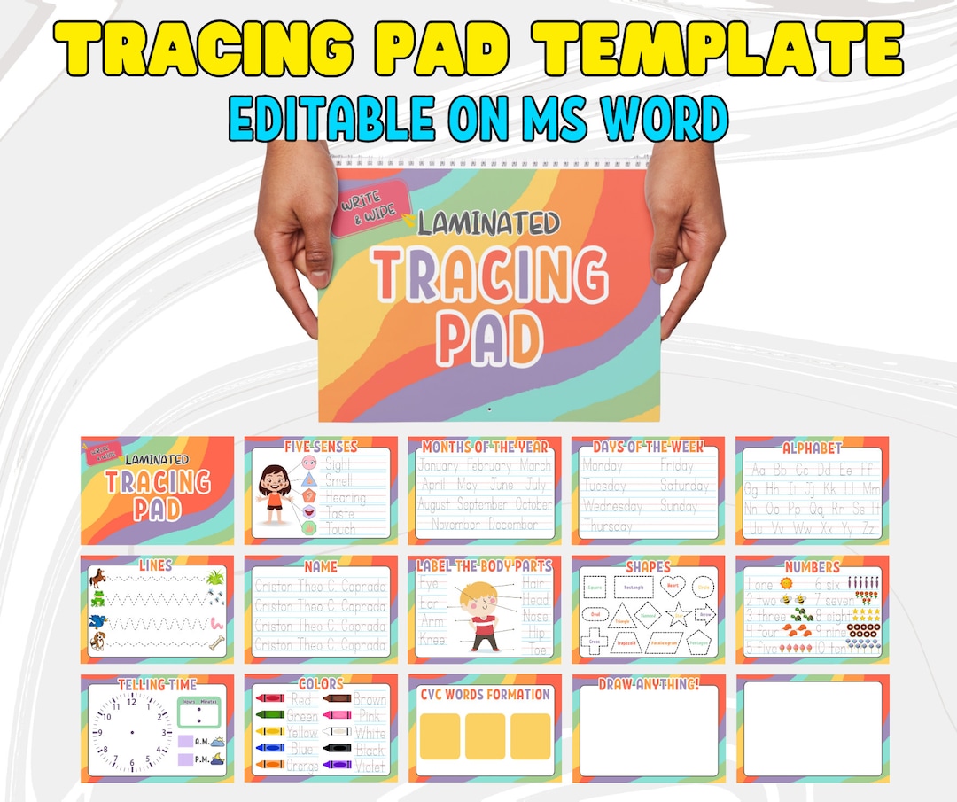 Busy Book Printable Tracing Pad, Name Tracing Workbook, Personalized ...