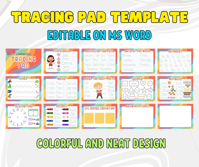 Busy Book Printable Tracing Pad, Name Tracing Workbook, Personalized ...