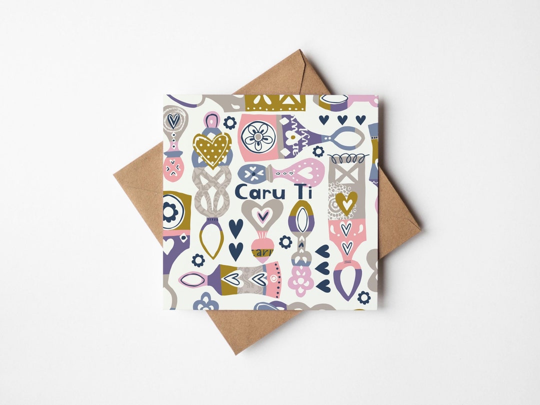 Caru Ti/love You Love Spoons Greeting Card - Etsy