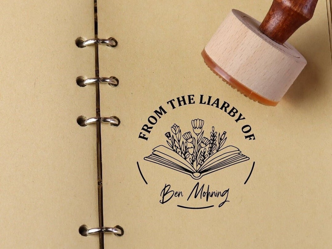 Custom Library Stamp Personalizedbook Stamp Custom Library - Etsy Canada