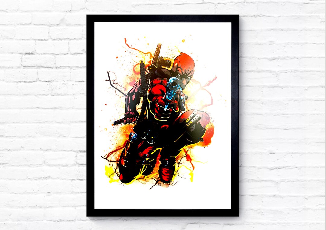 Deadpool Dynamic Splash Watercolour Print Superhero Collection - Etsy UK