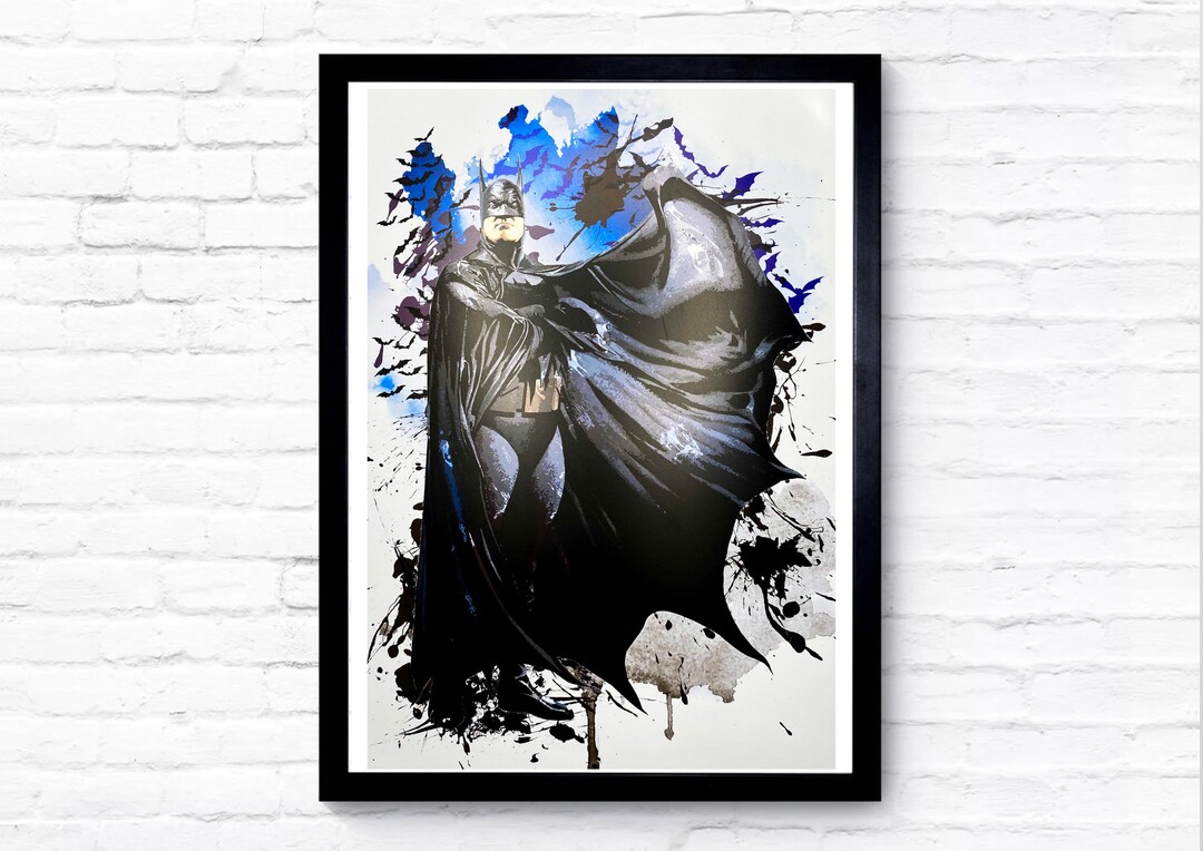 Batman Dynamic Splash Watercolour Print Superhero Collection - Etsy