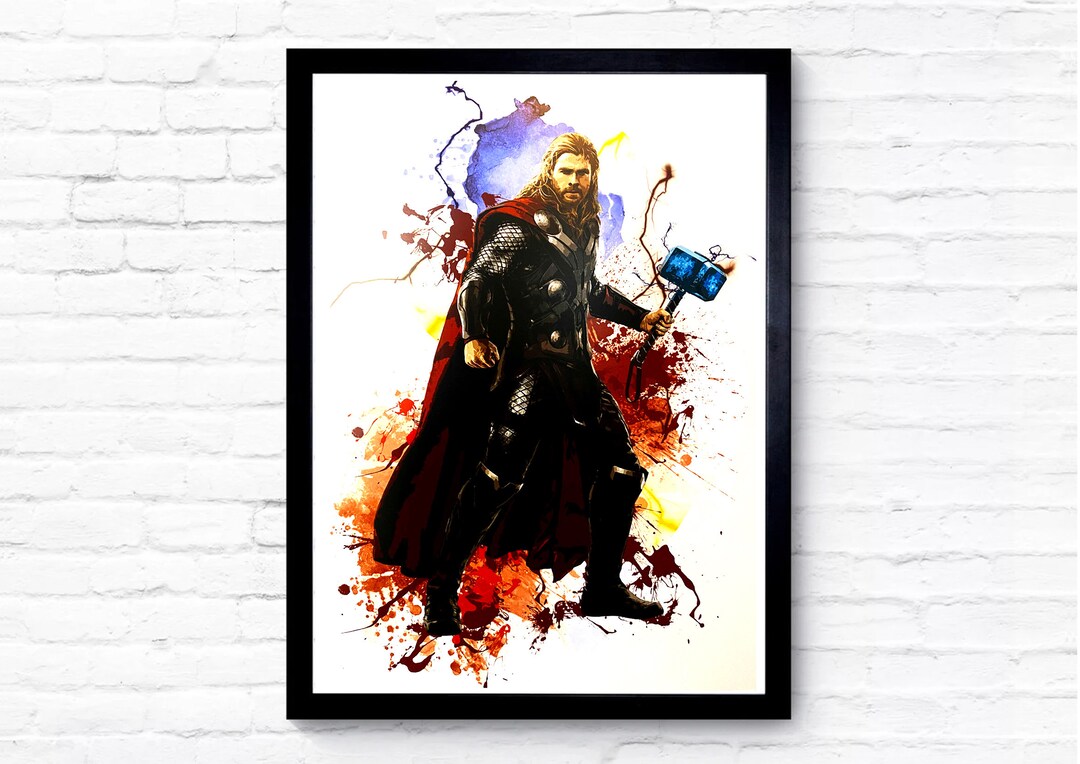 Thor Dynamic Splash Watercolour Print Superhero Collection - Etsy UK