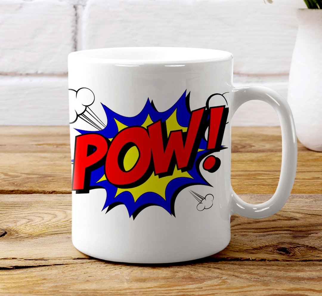 Kapow Bang Boom Pow Pop Zap Comic Speach Bubble Mug - Etsy