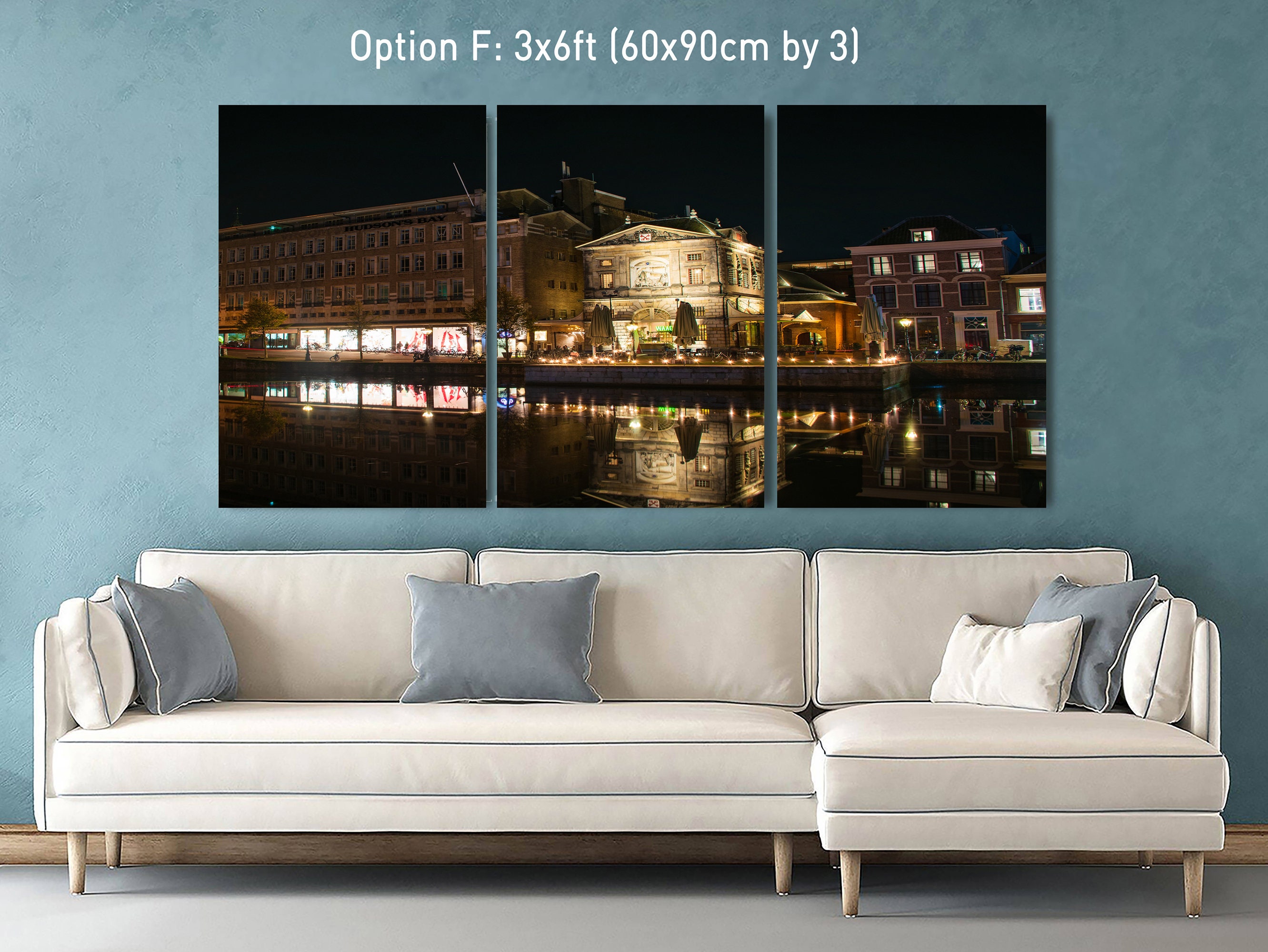 Night City View of De Waag Leiden Poster Wall Decor Holland - Etsy