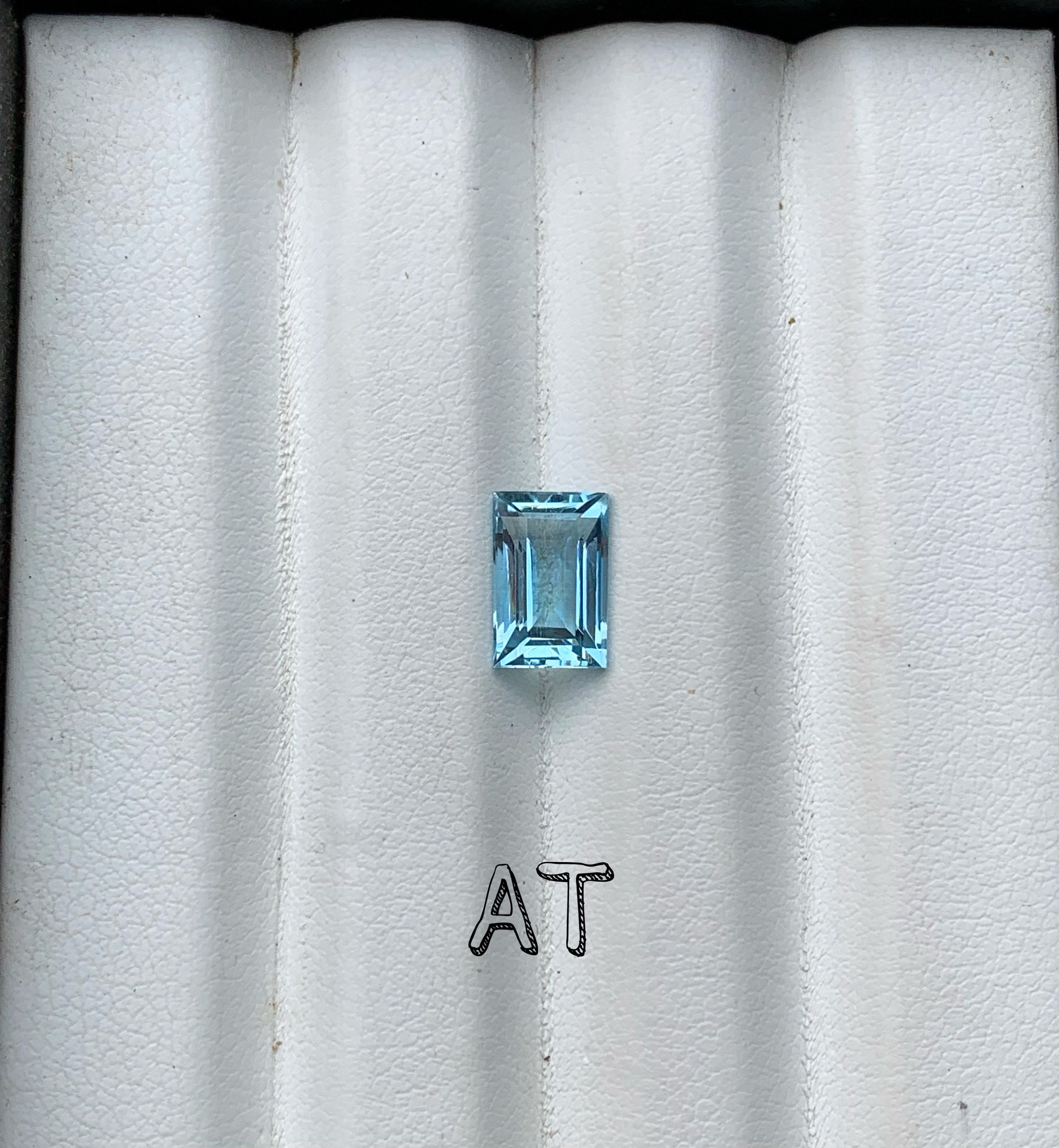 Natural Blue Aquamarine Baguette Shape Faceted Gemstone, 1.25 Ct 6x9mm ...