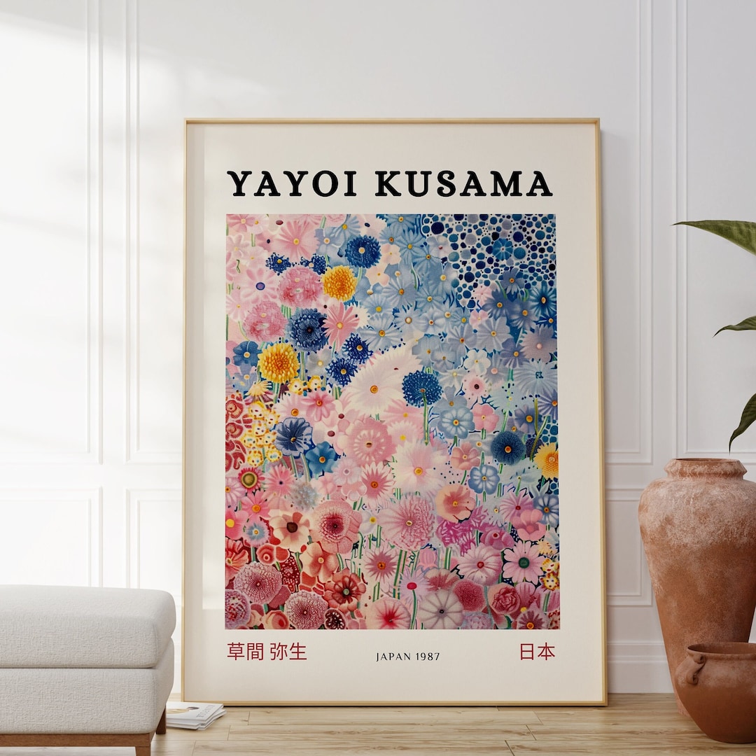 Yayoi Kusama Poster Japanese Gallery Wall Art Modern Poster Wall Decor ...