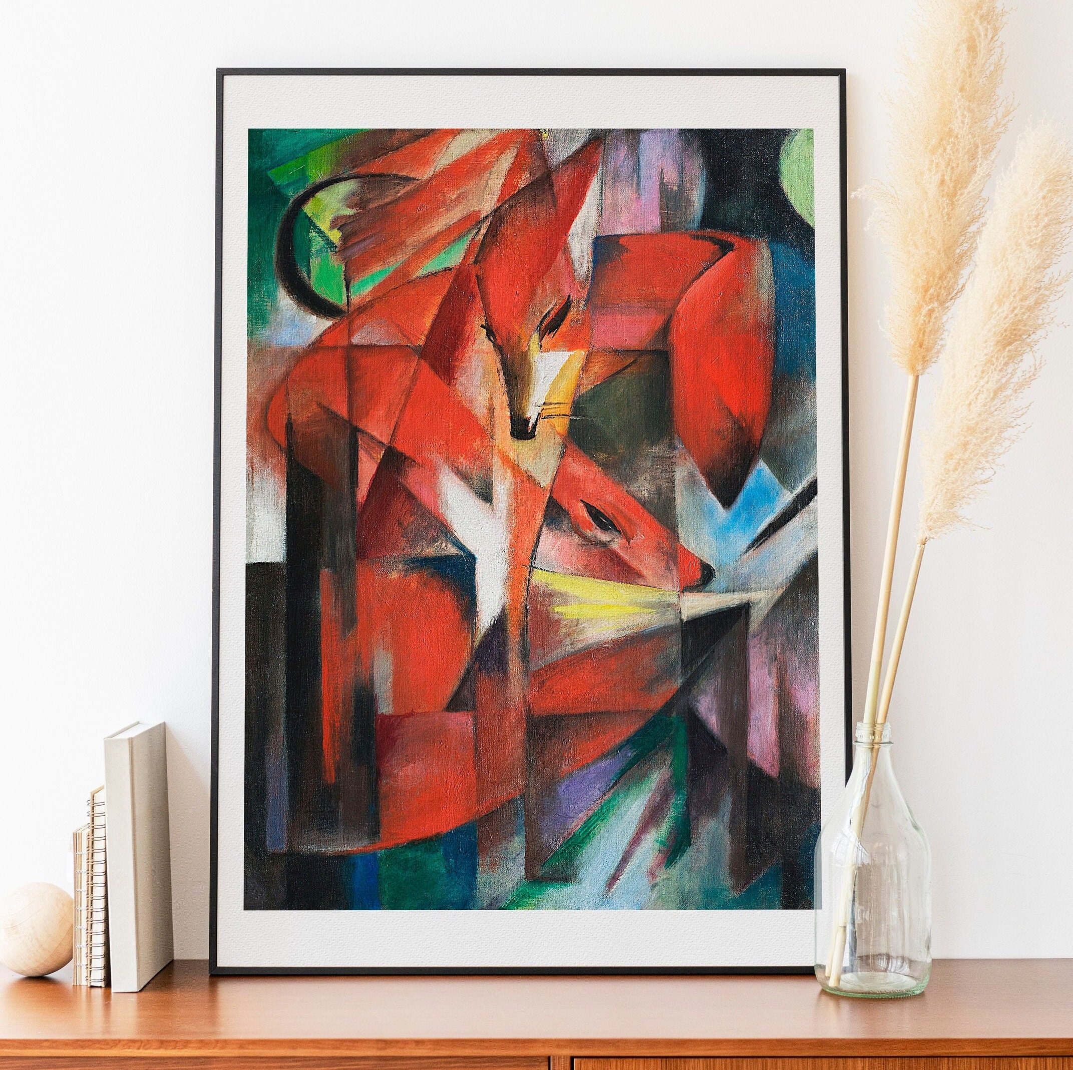 The Foxes by Franz Marc, the Foxes Reproduction, Franz Marc Painting - Etsy