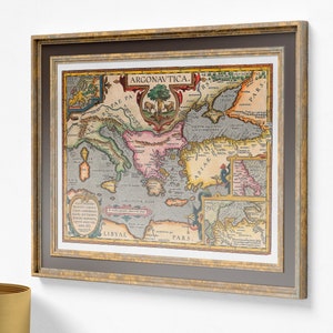 Map of the Journey of Jason and the Argonauts, Reproduction of Ancient ...
