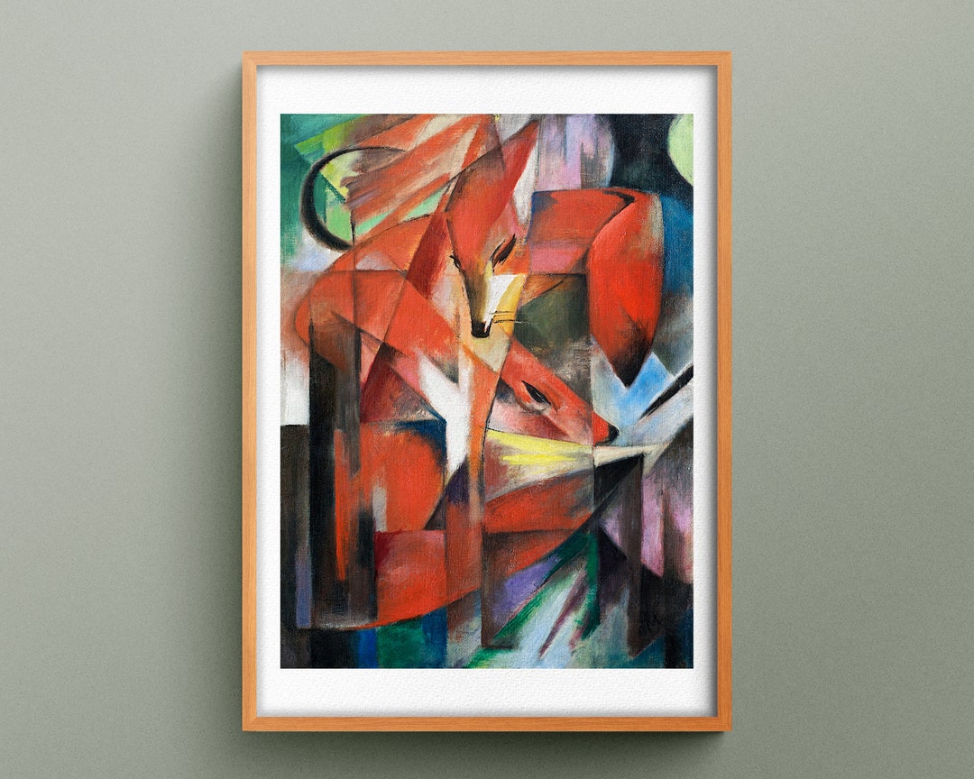 The Foxes by Franz Marc, the Foxes Reproduction, Franz Marc Painting - Etsy