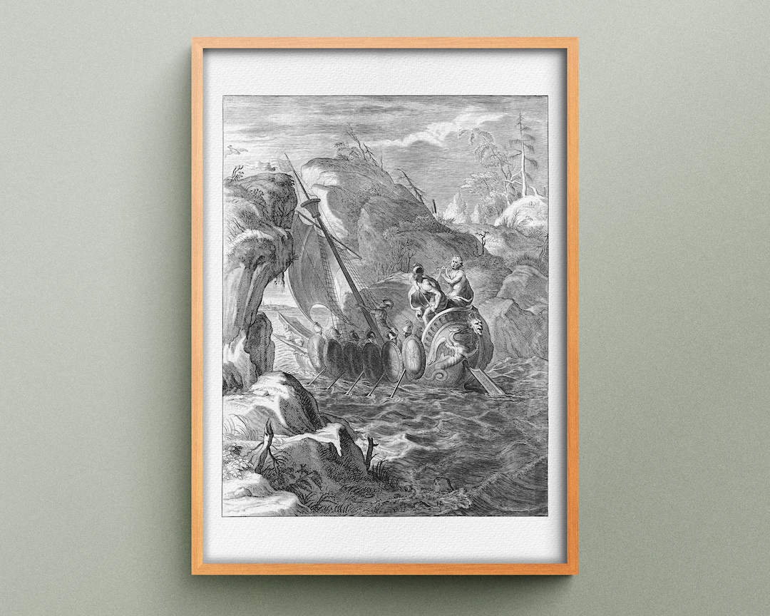 The Argonauts Pass the Symplegades Print, Michel De Marolles Engraving ...