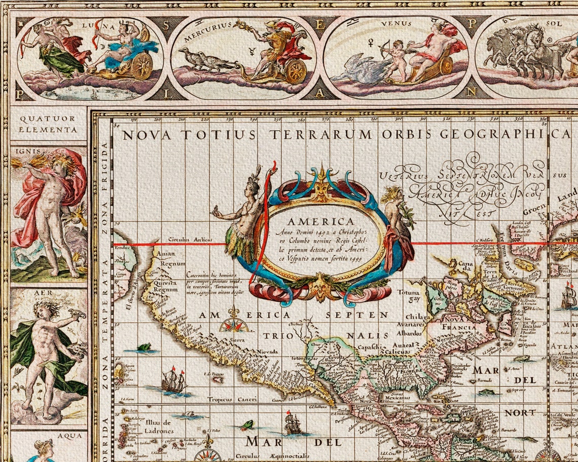 1606 World Map Old Map Print Vintage World Map Reproduction - Etsy