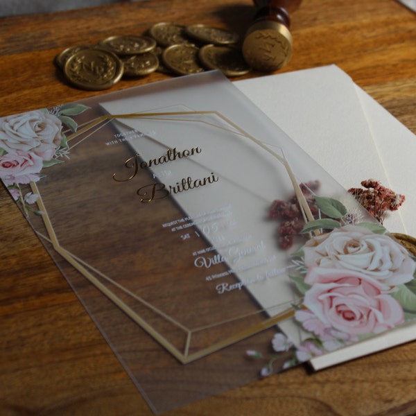 Acrylic Wedding Invitations - Etsy