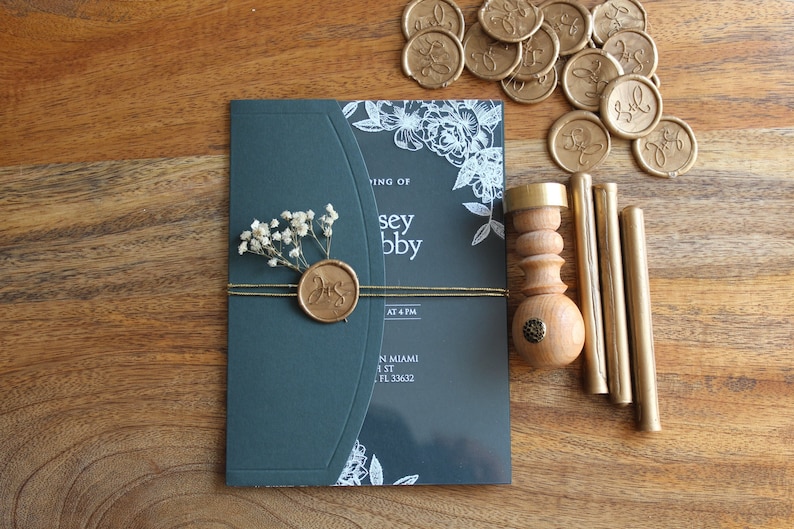 Acrylic Wedding Invitations With White Ink Half Fold - Etsy