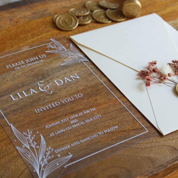 Clear Invitations - Etsy